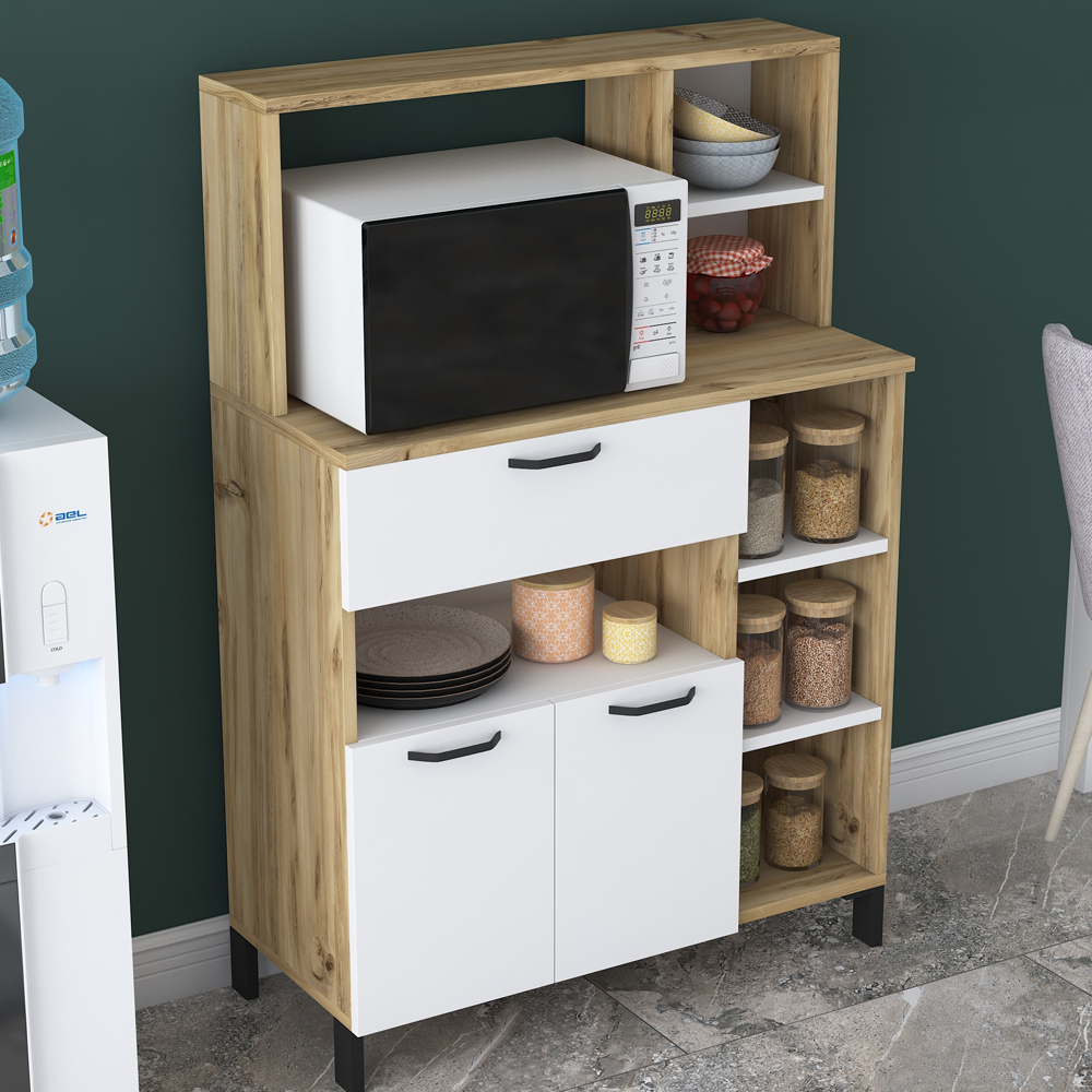 Commode de cuisine Fenny chêne / blanc - Selsey